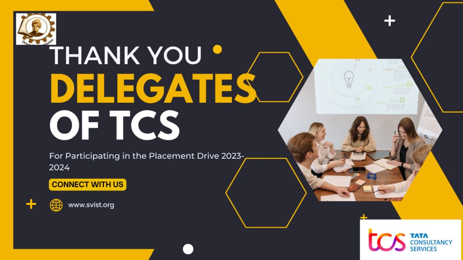 Thank You Note To Tcs Delegates Swami Vivekananda Institute Of